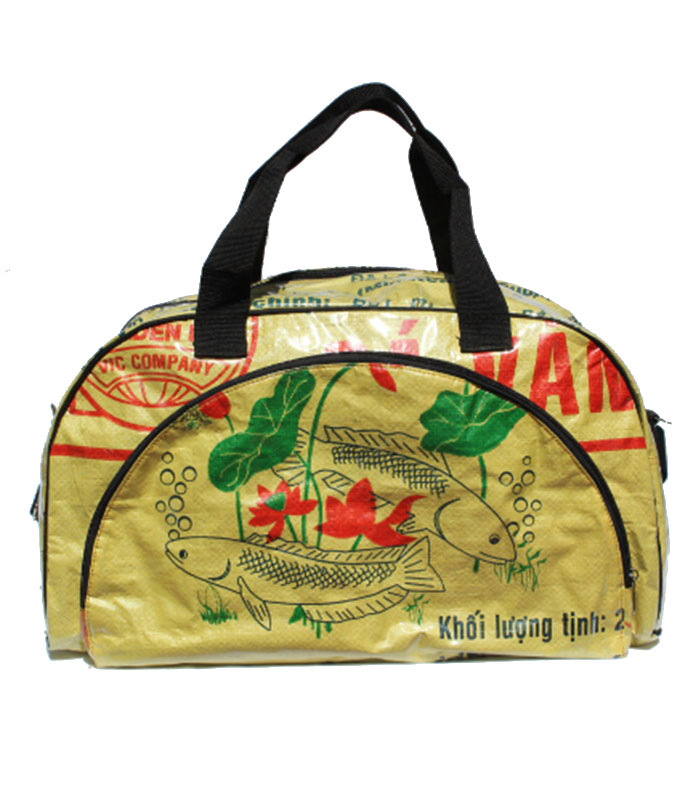 Recycled Fish Feed Deluxe Zip Travel Bag – The Elephant Emporium