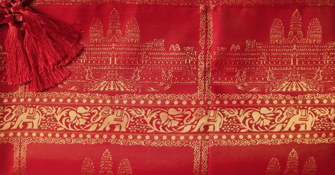 Thai Silk Tablecloth Temple Design – The Elephant Emporium